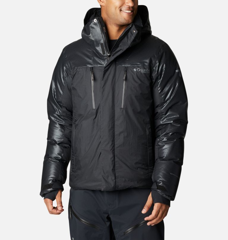 Men's Greater Rift™ Black Dot™ Hooded Down Jacket | Columbia Sportswear