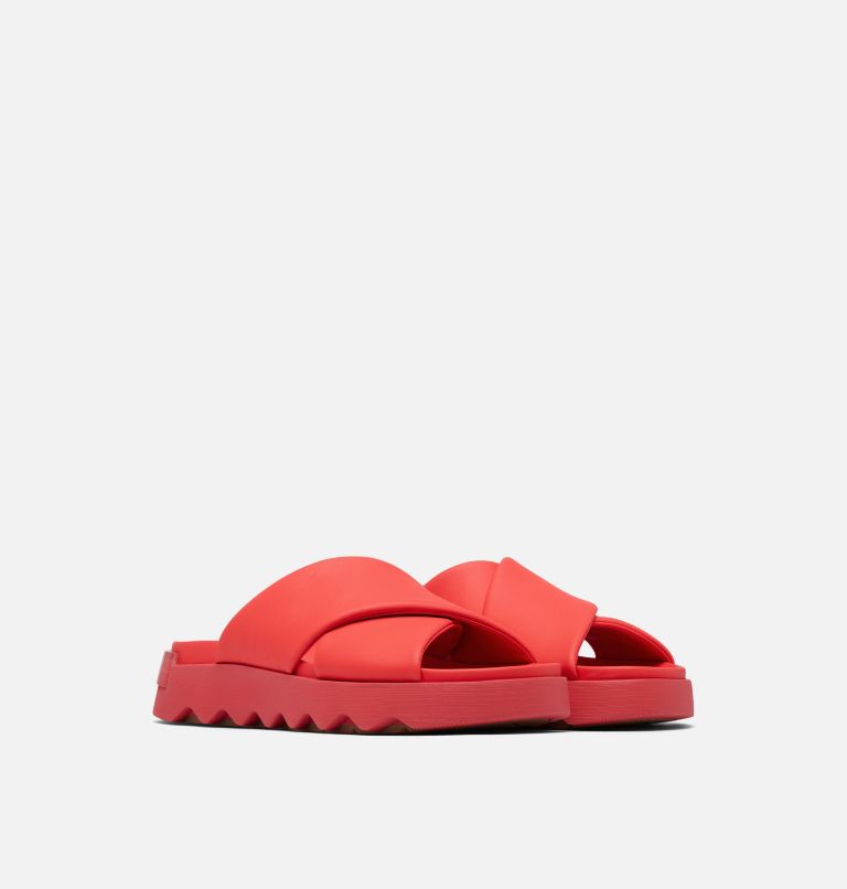 Red sandals store