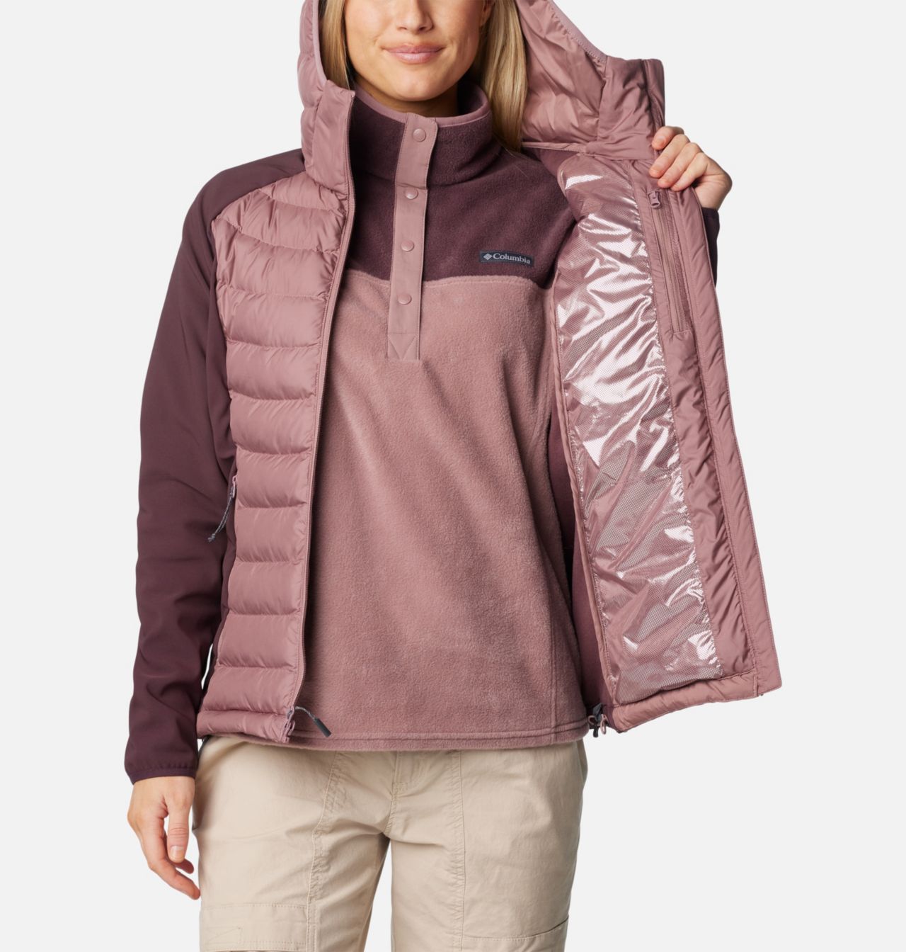 Women's Powder Lite II Hybrid Hooded Jacket | Columbia